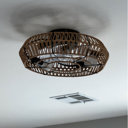 Bay Isle Home Mattawan 19.6"- 4 Light 7 Blade Caged Ceiling Fan with ...